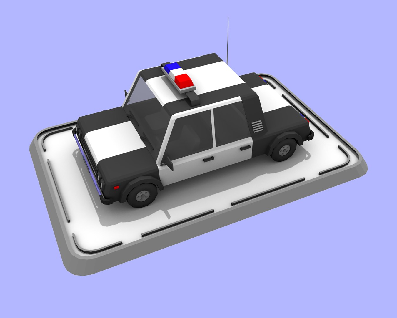 Cartoon Low Poly Police Car 3D Model - TurboSquid 1840068