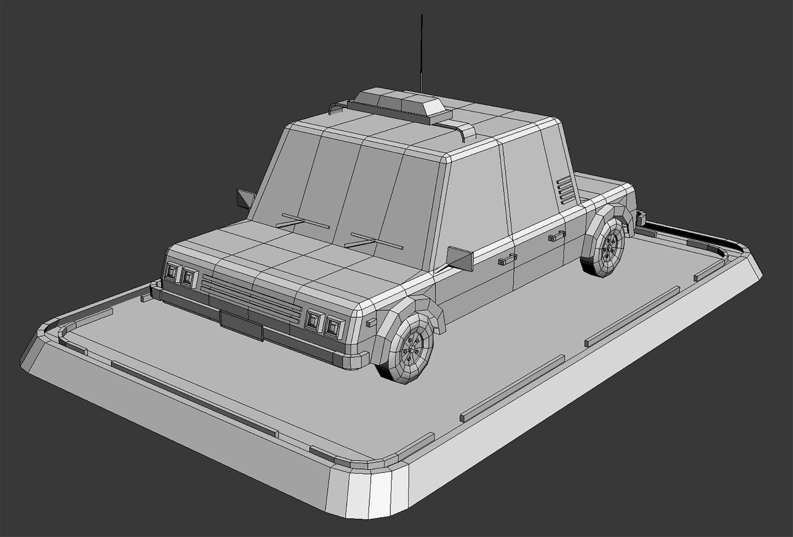 Cartoon Low Poly Police Car 3D Model - TurboSquid 1840068