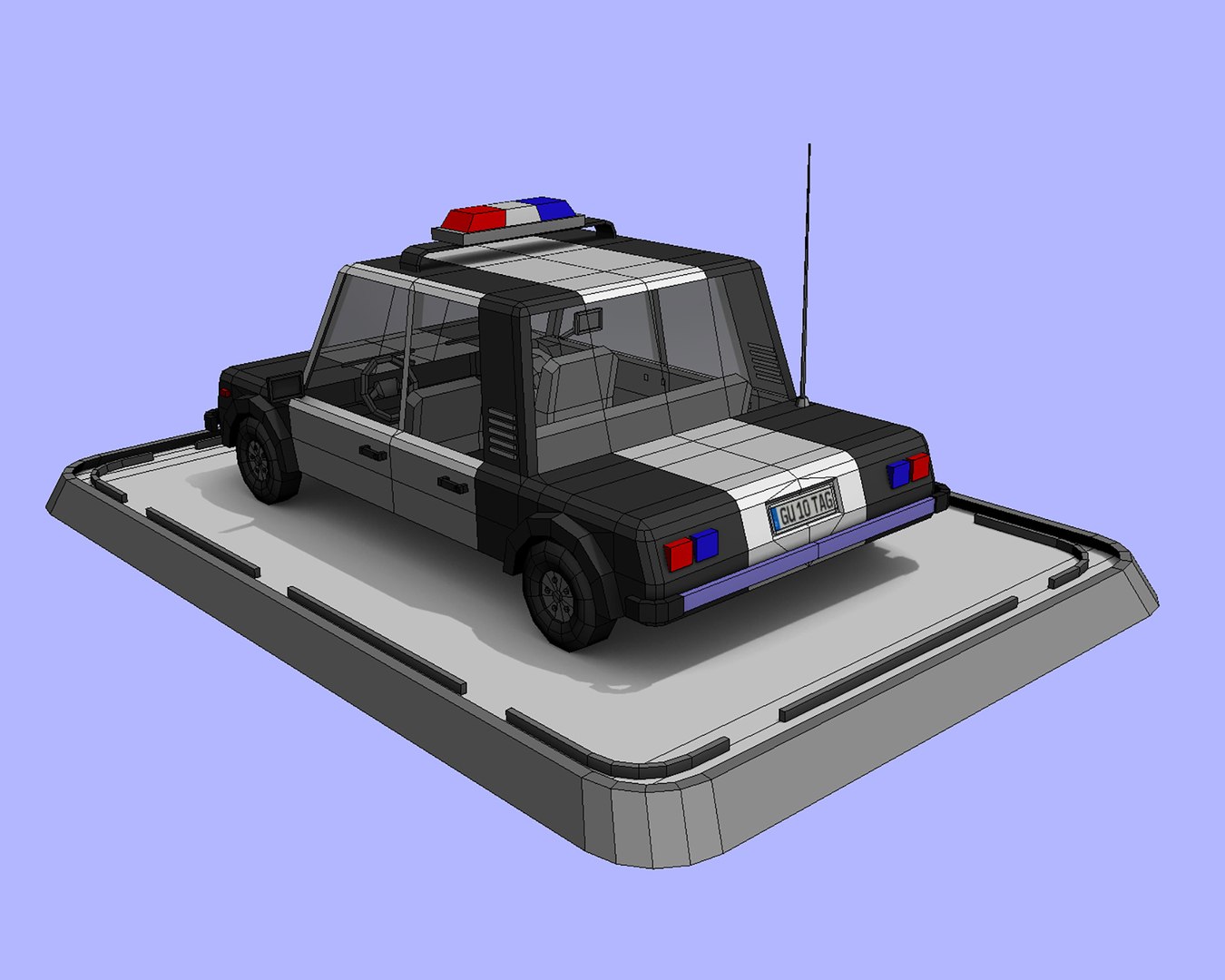 Cartoon Low Poly Police Car 3D Model - TurboSquid 1840068