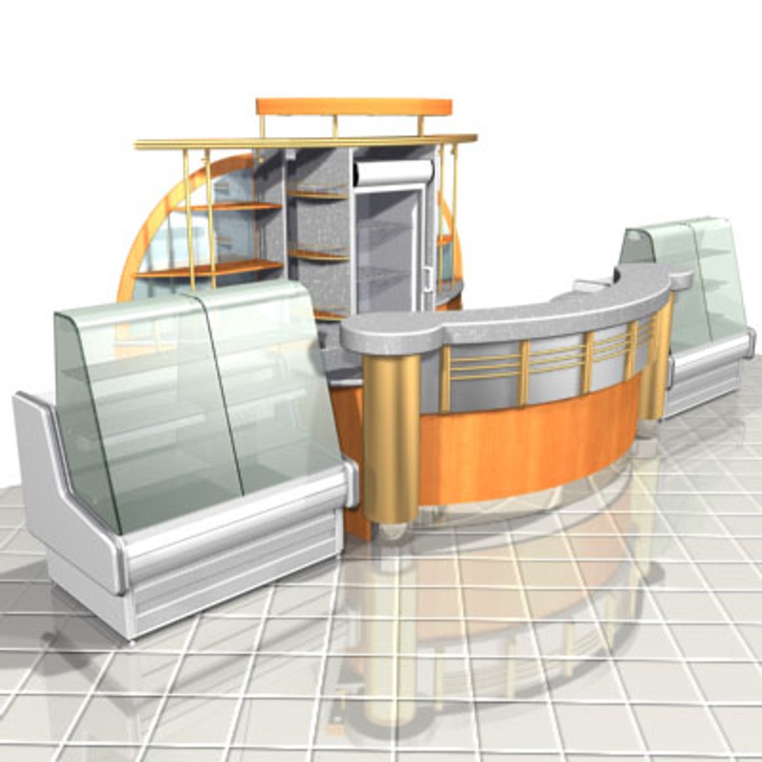 3d Bar Cafe Interior Model