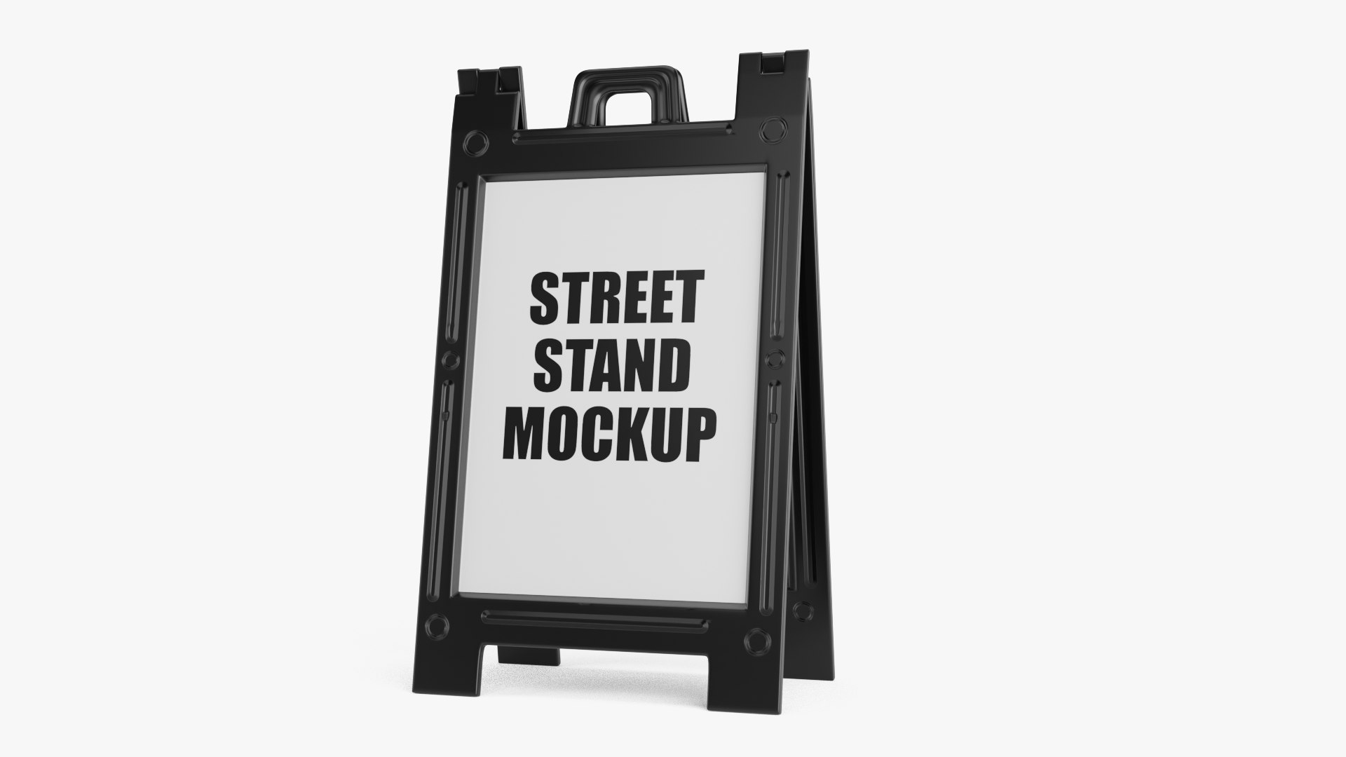 3D Black Street Stand - TurboSquid 1667641