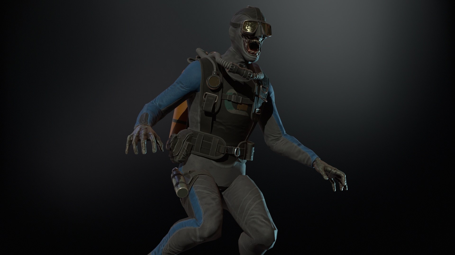 Zombie Diver Model - TurboSquid 2286788