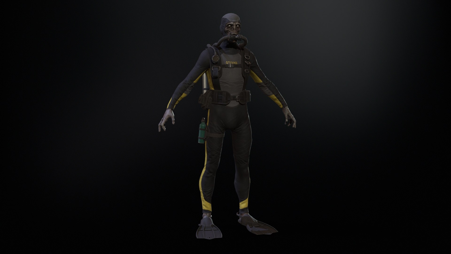 Zombie Diver Model - TurboSquid 2286788