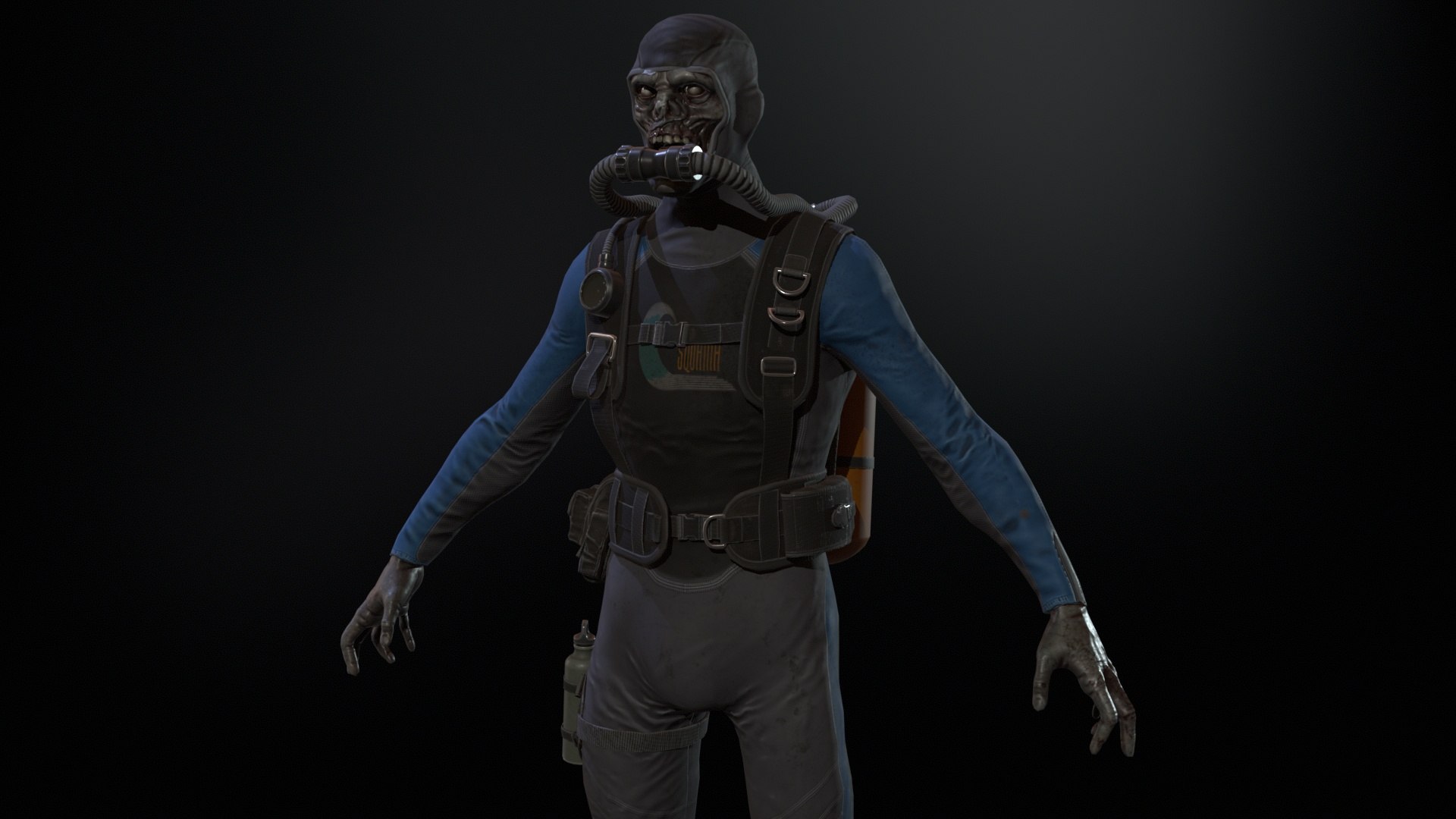 Zombie Diver Model - TurboSquid 2286788