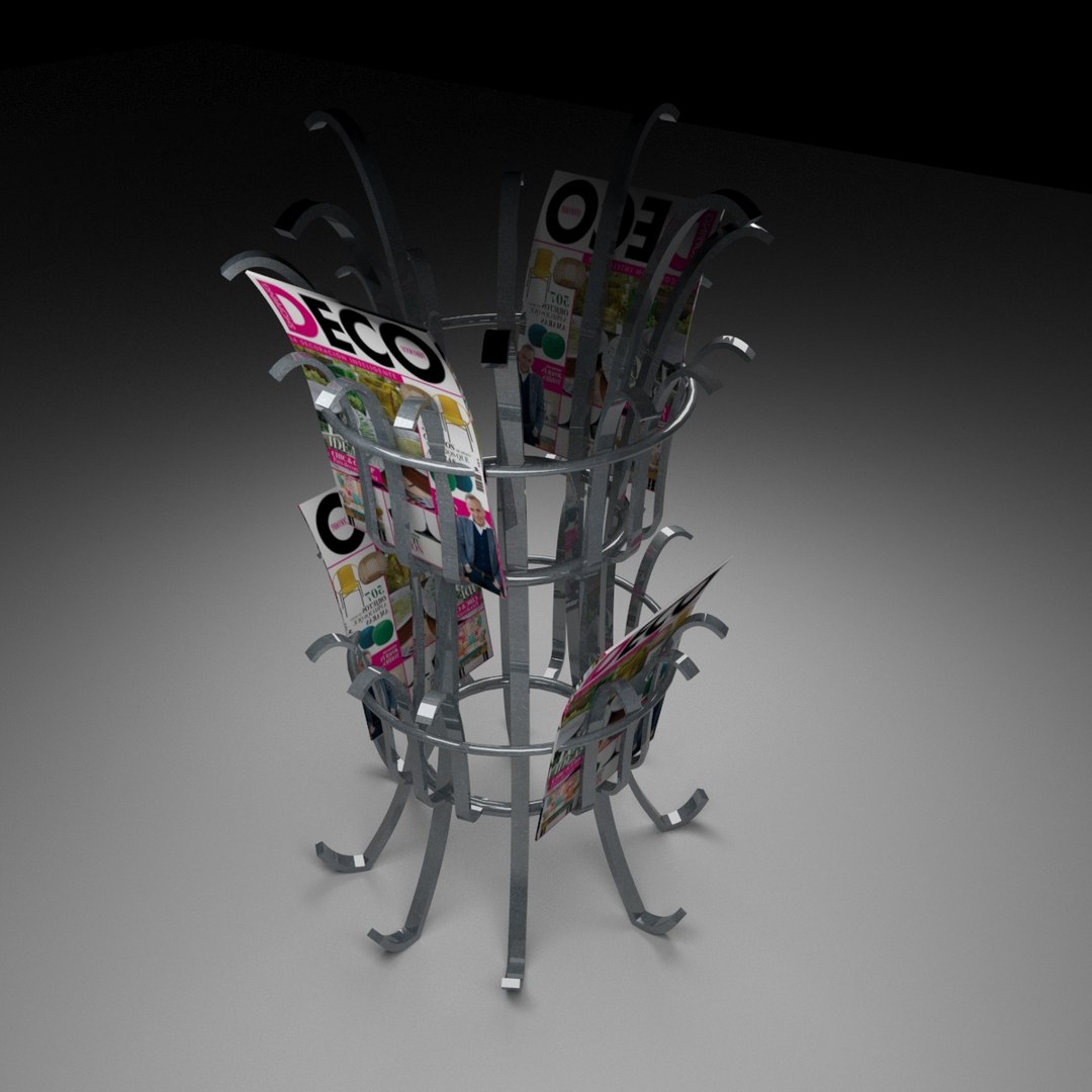 3D Steel Magazine Rack - TurboSquid 1266250