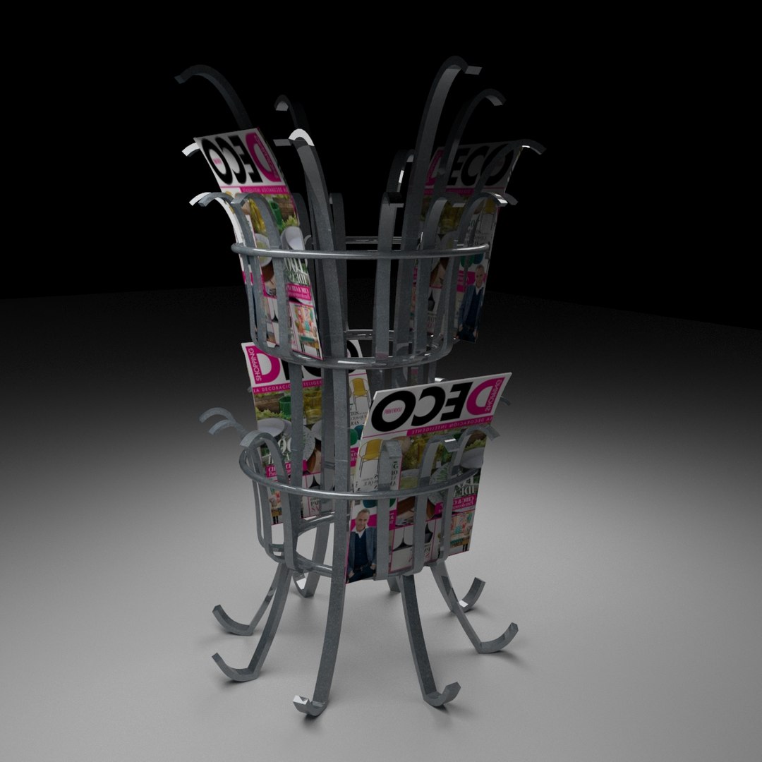 3D Steel Magazine Rack - TurboSquid 1266250
