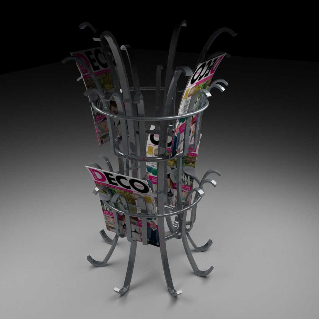 3D Steel Magazine Rack - TurboSquid 1266250
