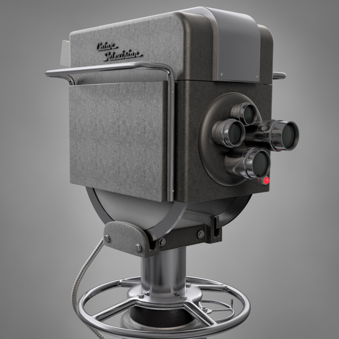 3d model vintage television camera