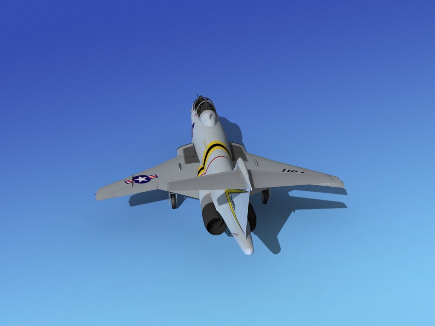 3d F-101 Voodoo Jet Fighters Model