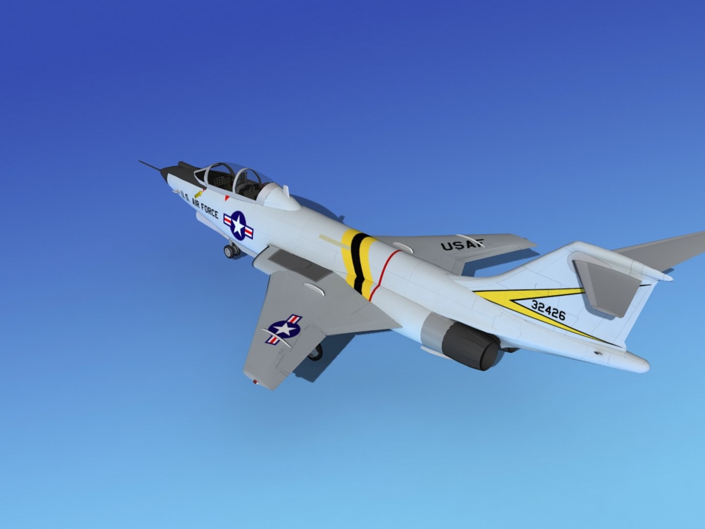 3d F-101 Voodoo Jet Fighters Model