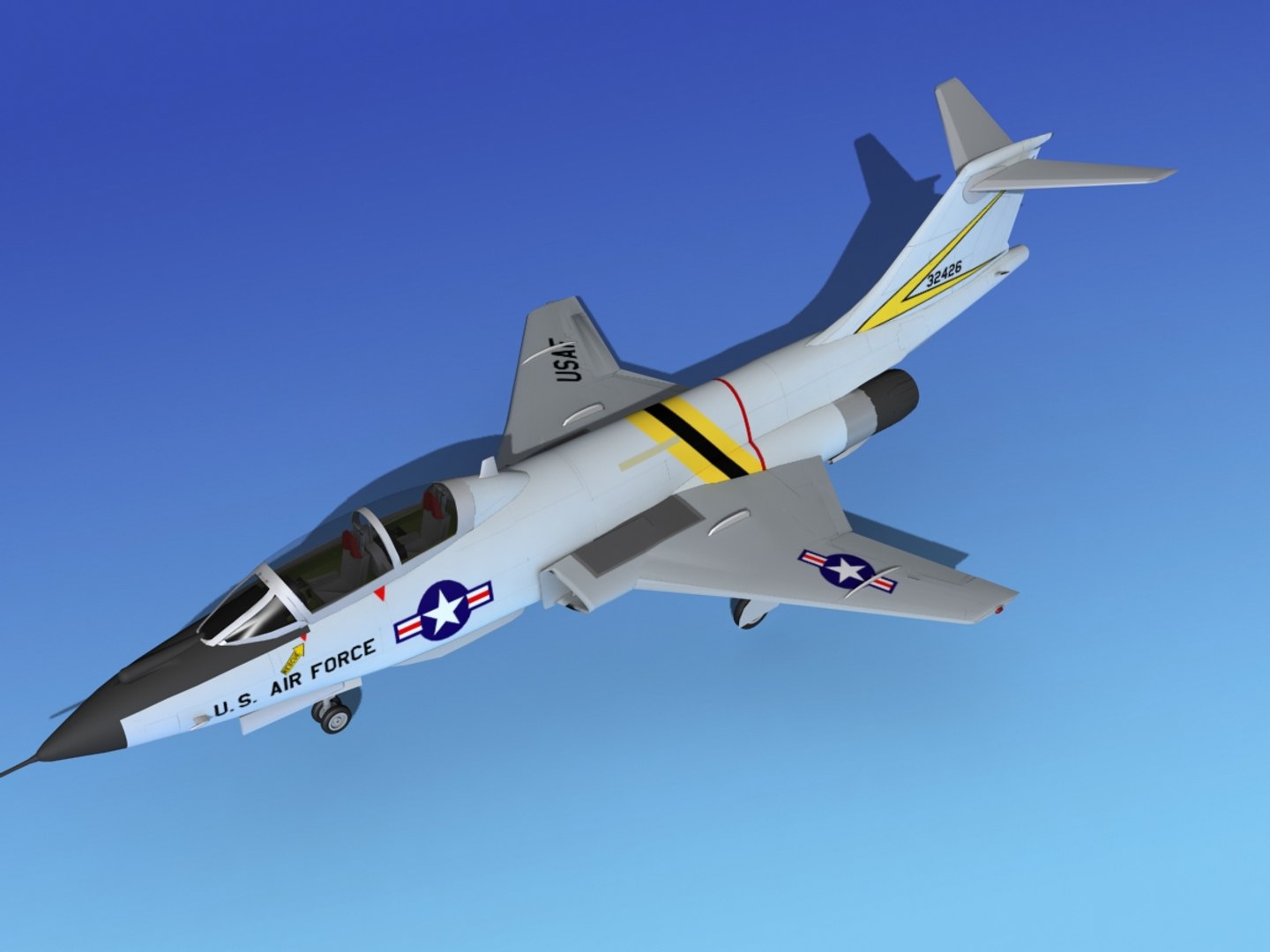 3d F-101 Voodoo Jet Fighters Model