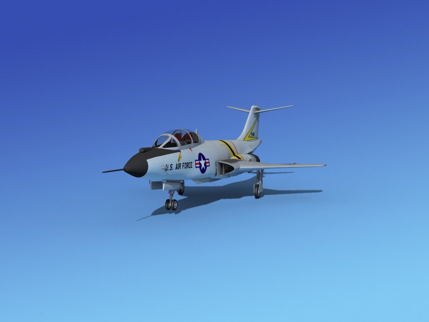 3d F-101 Voodoo Jet Fighters Model