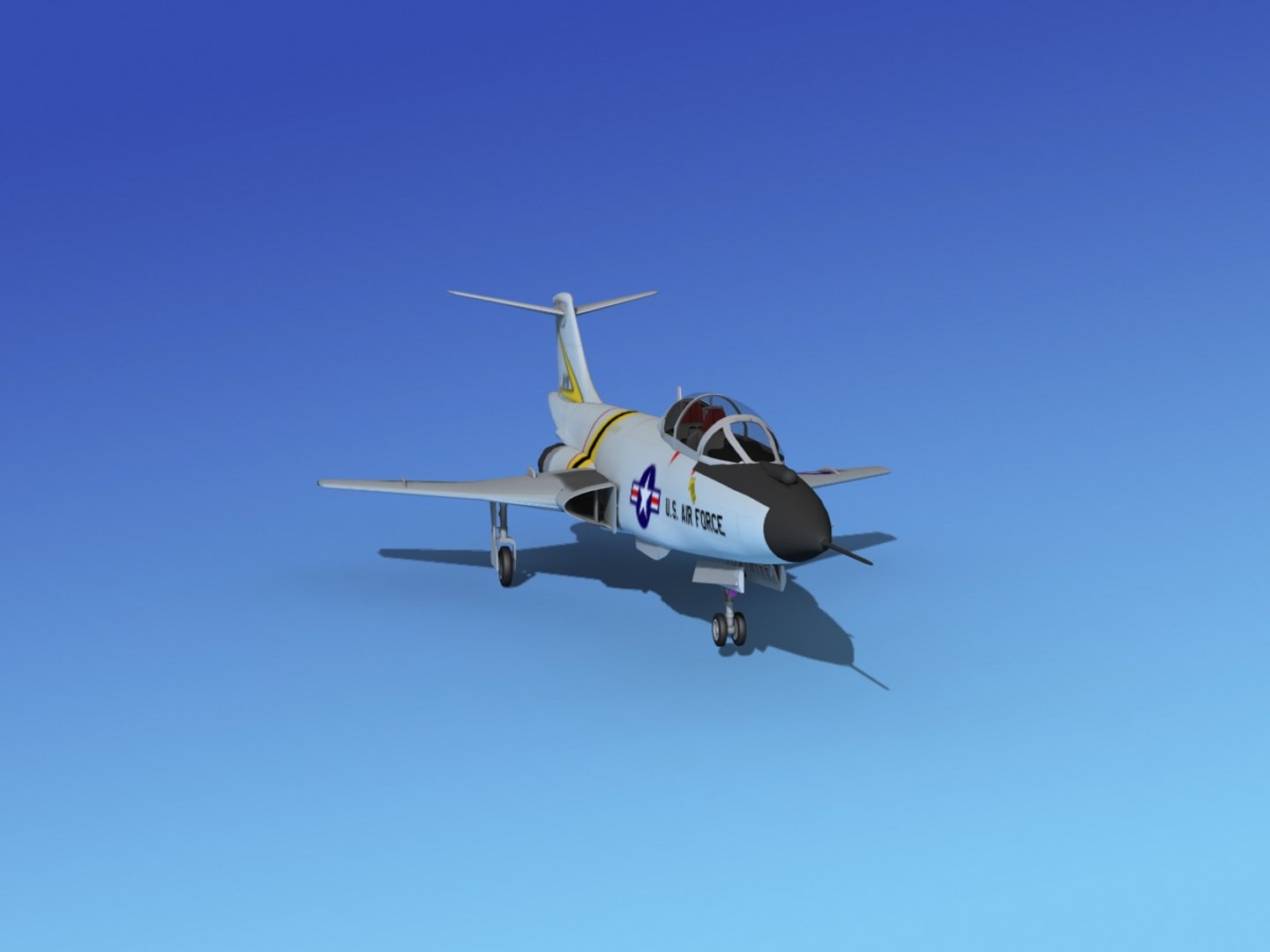3d F-101 Voodoo Jet Fighters Model
