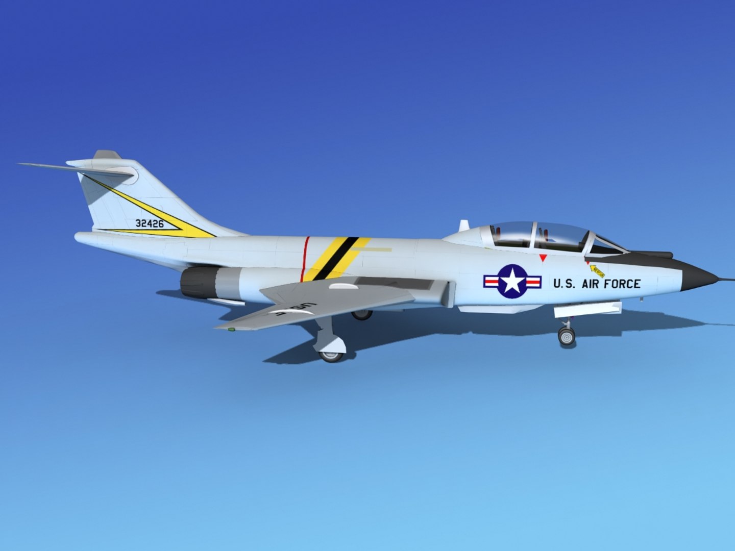 3d F-101 Voodoo Jet Fighters Model