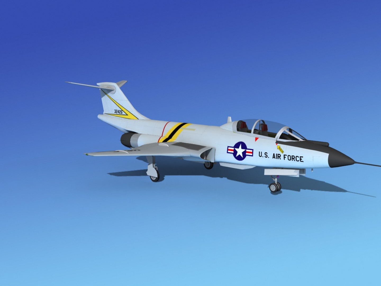 3d F-101 Voodoo Jet Fighters Model