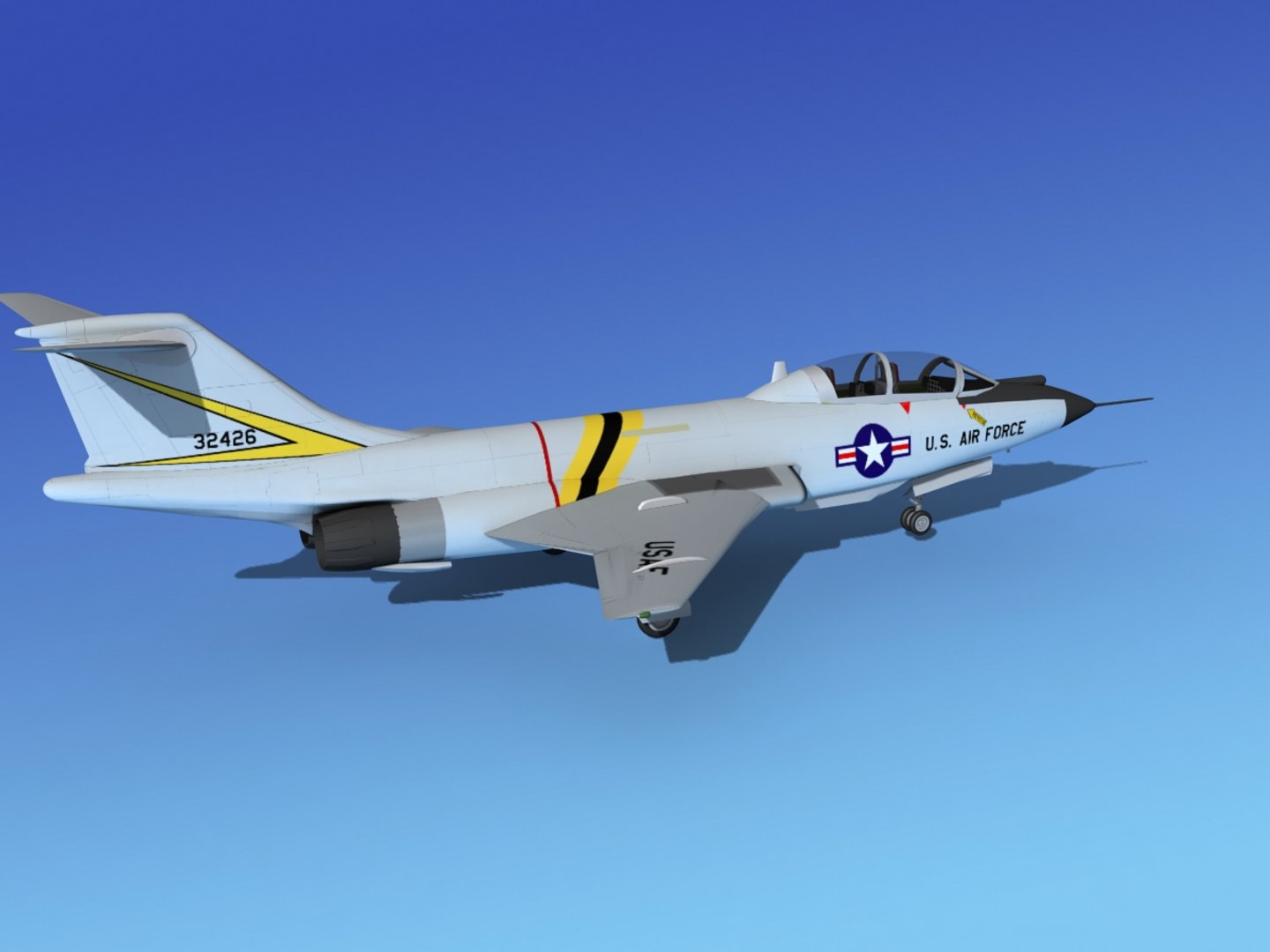 3d F-101 Voodoo Jet Fighters Model