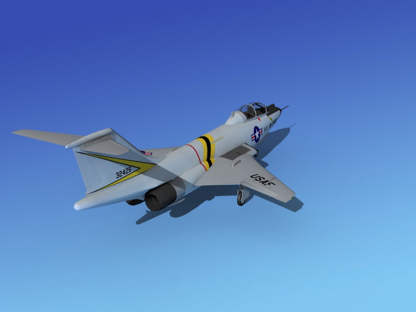 3d F-101 Voodoo Jet Fighters Model
