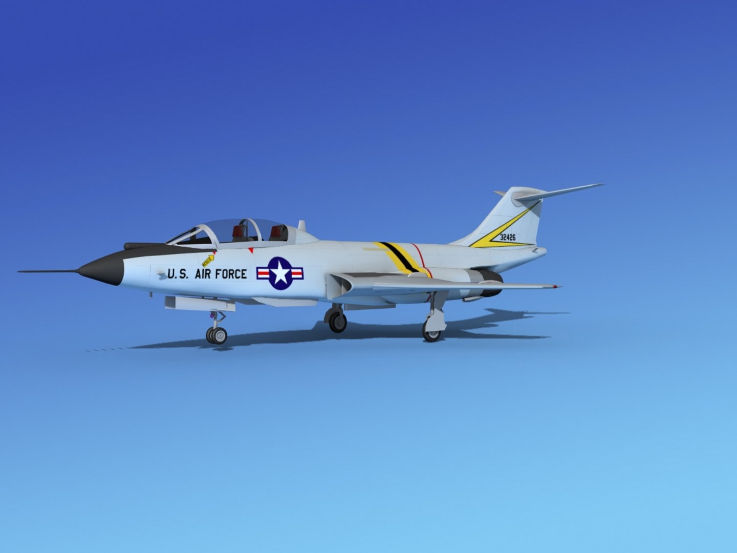 3d F-101 Voodoo Jet Fighters Model