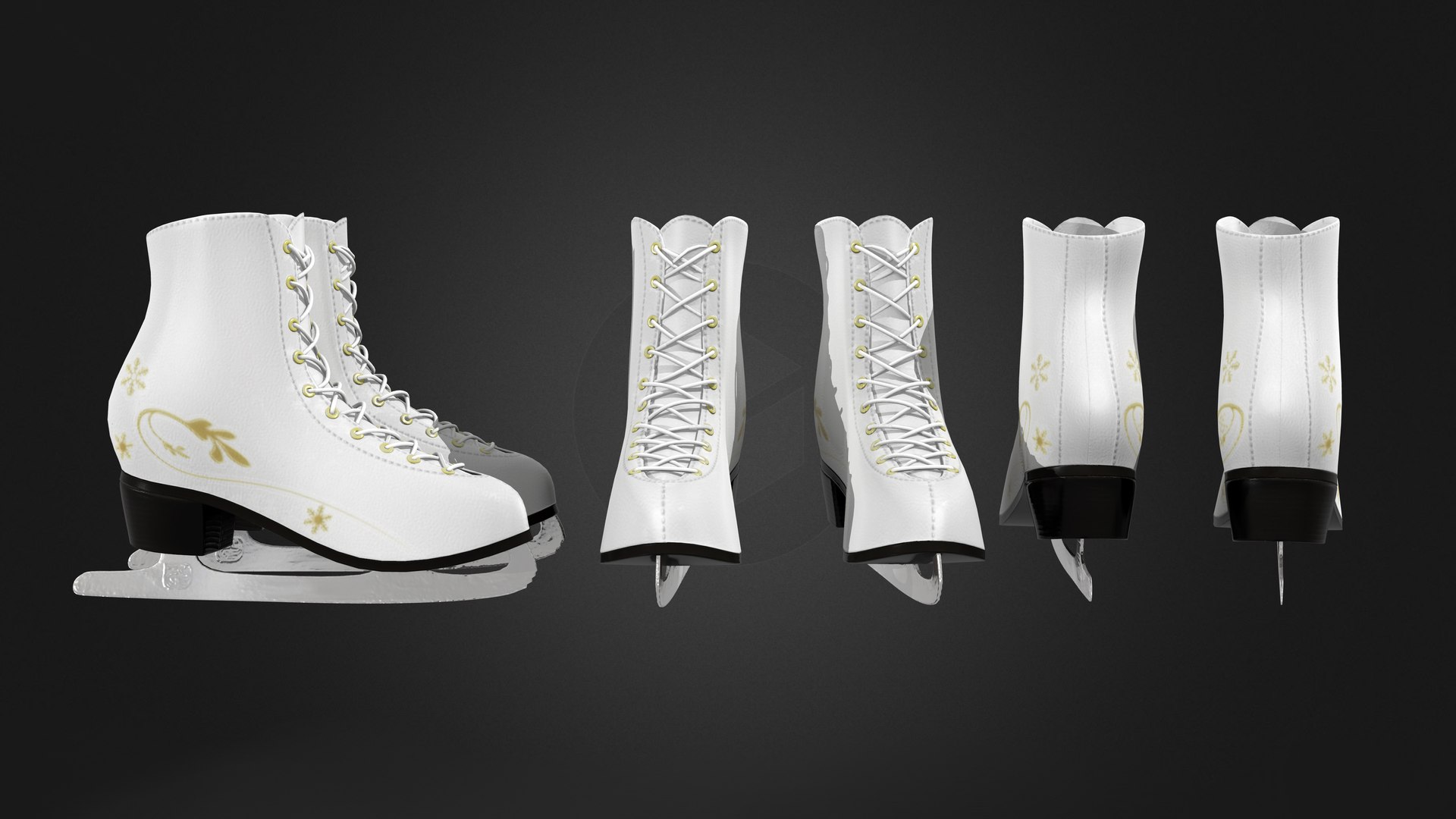 3D Ice Skates - TurboSquid 1700811