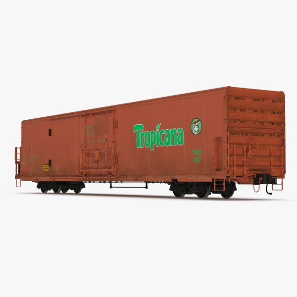 modelo 3d Tren Furgón Refrigerado Tropicana - TurboSquid 2217880