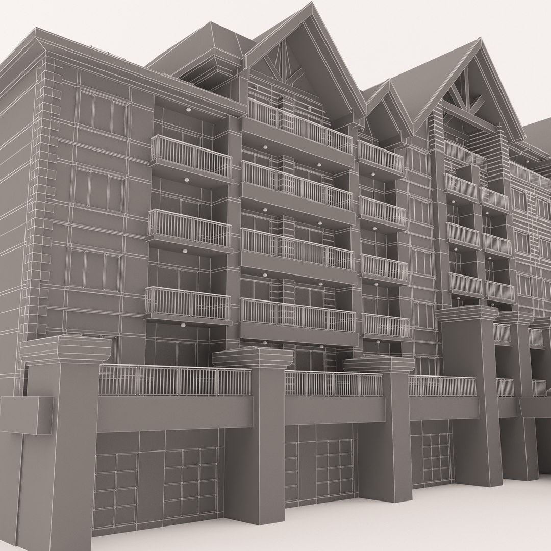 3d model resort hotel