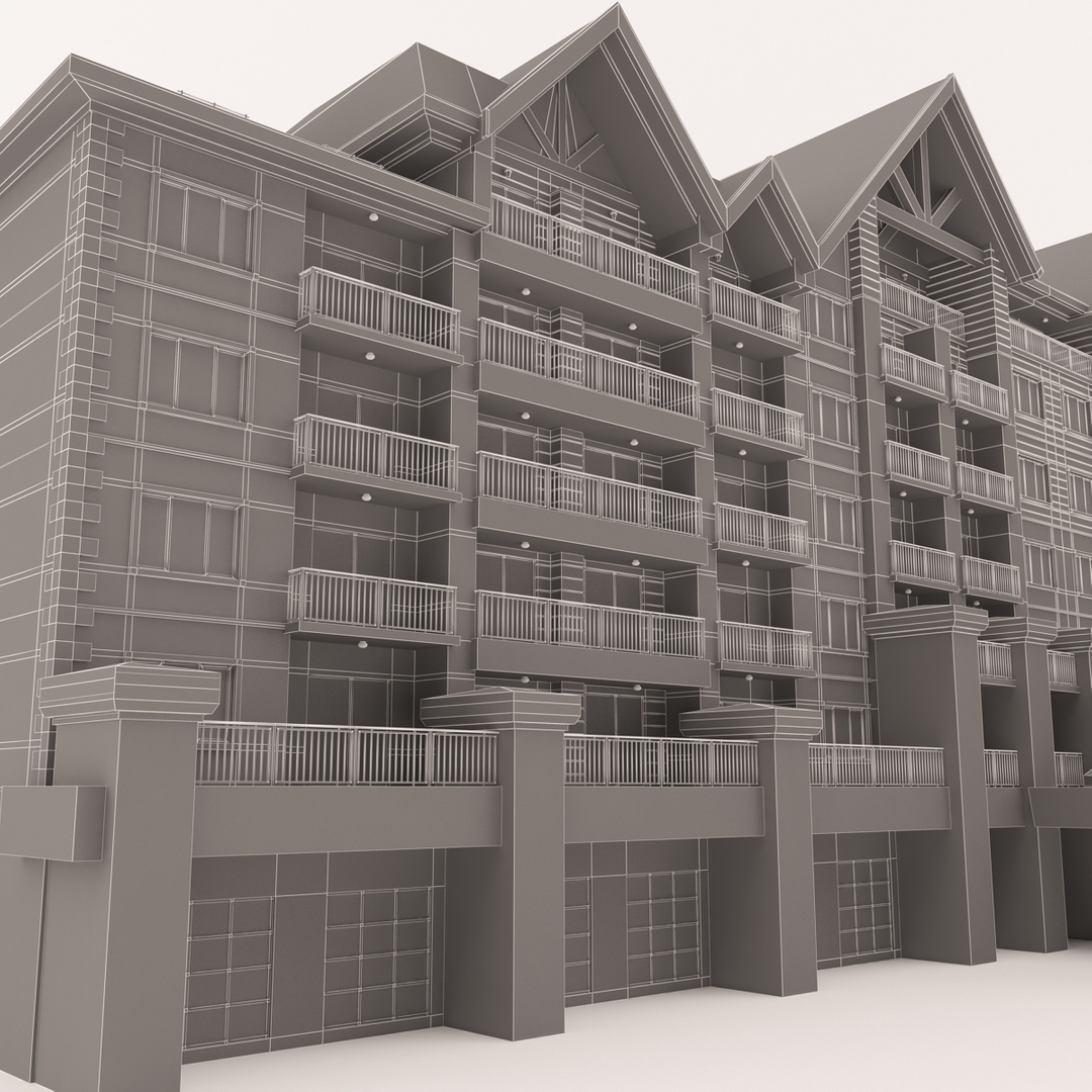 3d model resort hotel
