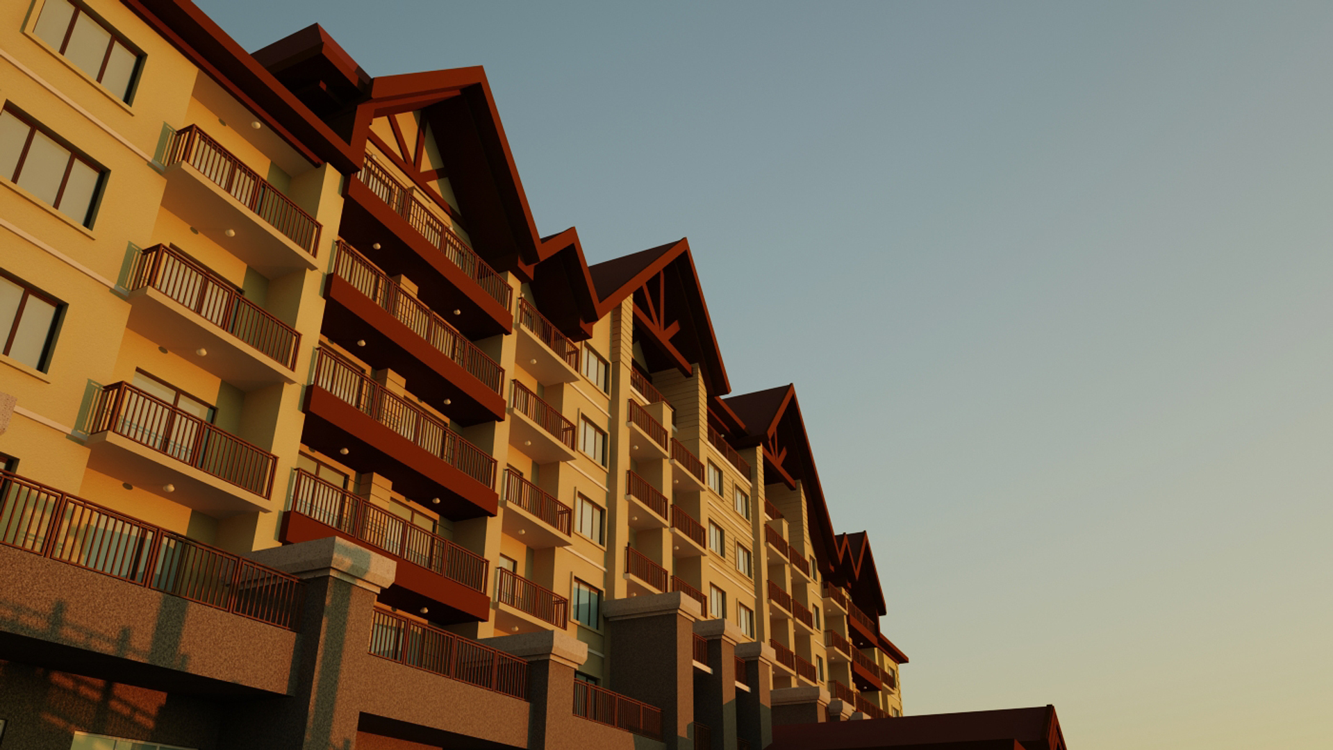 3d model resort hotel