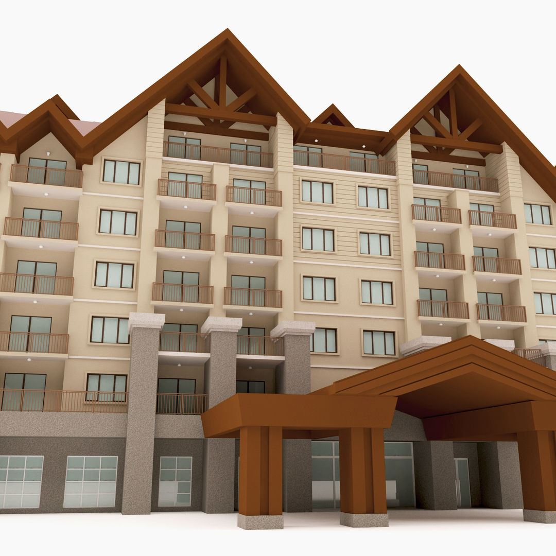 3d model resort hotel