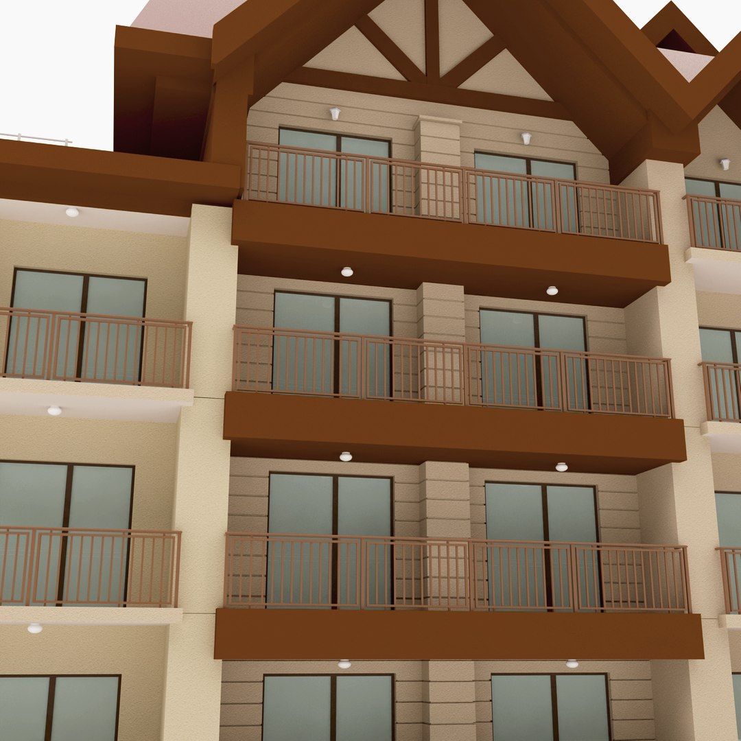 3d model resort hotel