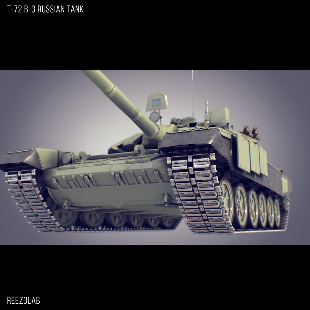 T-72 B3 Russian Battle Tank 3d Model