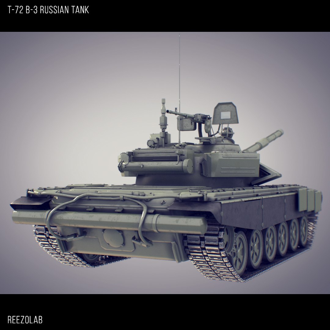 T-72 B3 Russian Battle Tank 3d Model