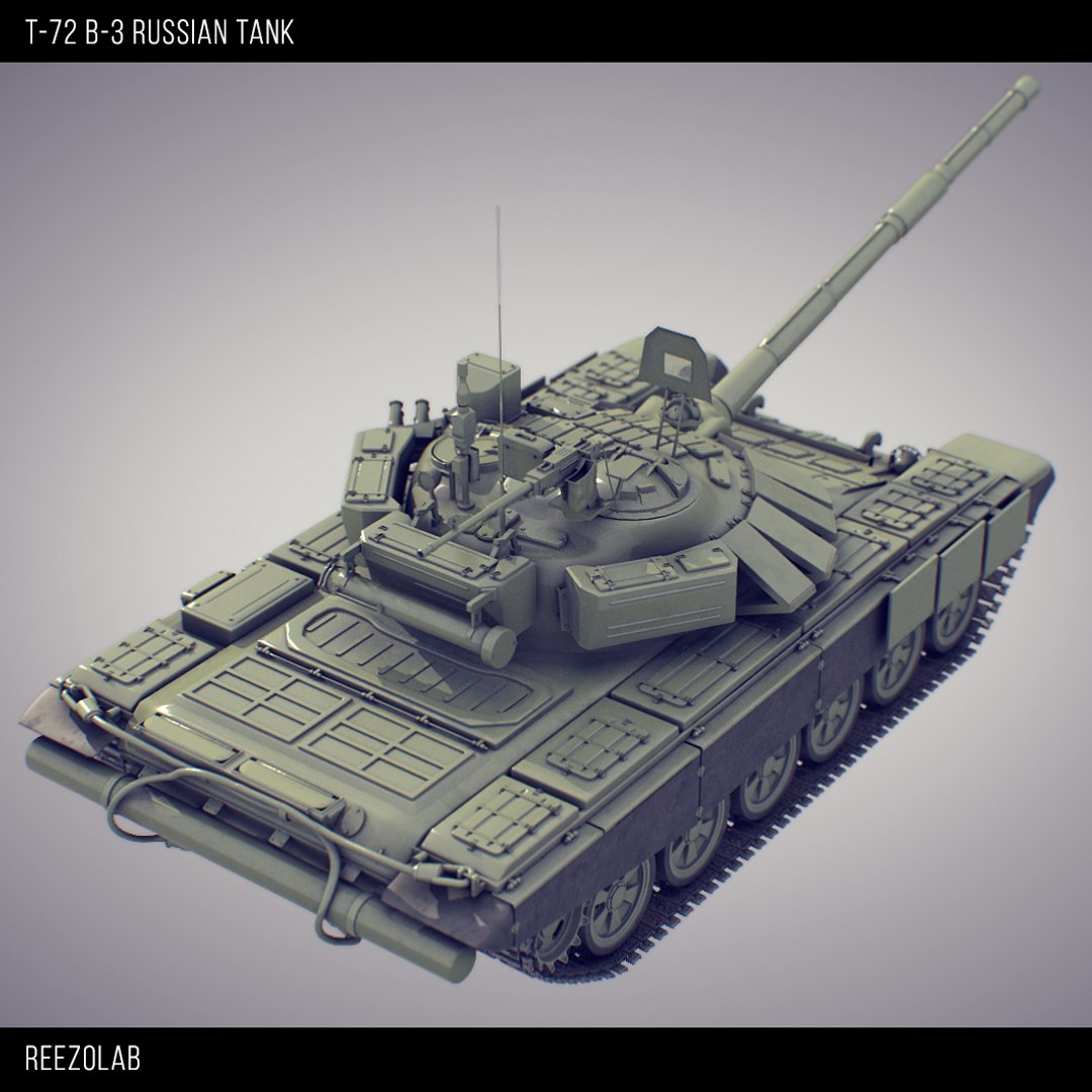 T-72 B3 Russian Battle Tank 3d Model
