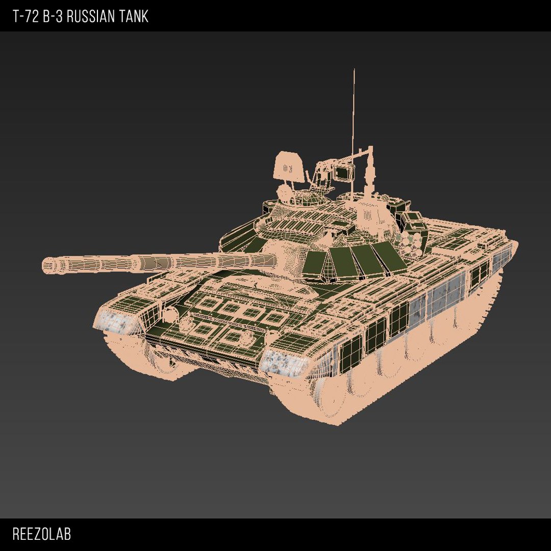 T-72 B3 Russian Battle Tank 3d Model