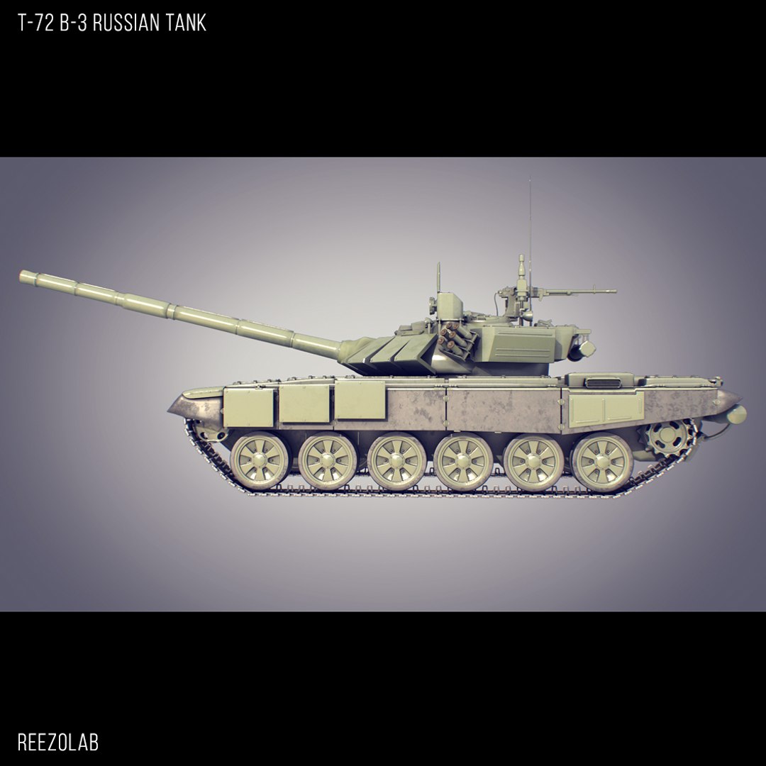 T-72 B3 Russian Battle Tank 3d Model