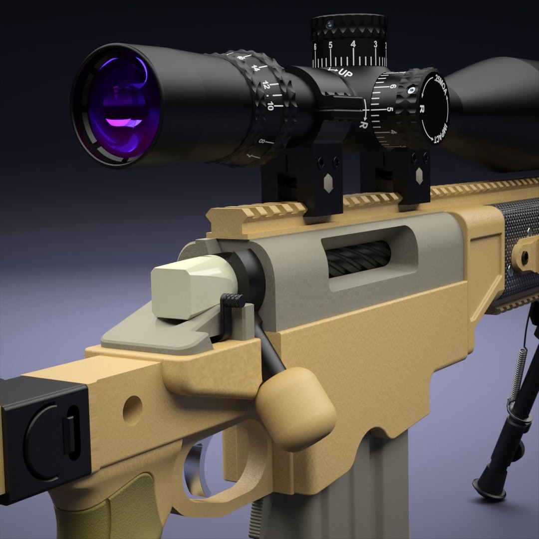 3d 50bmg Tac-50 Sniper Rifle
