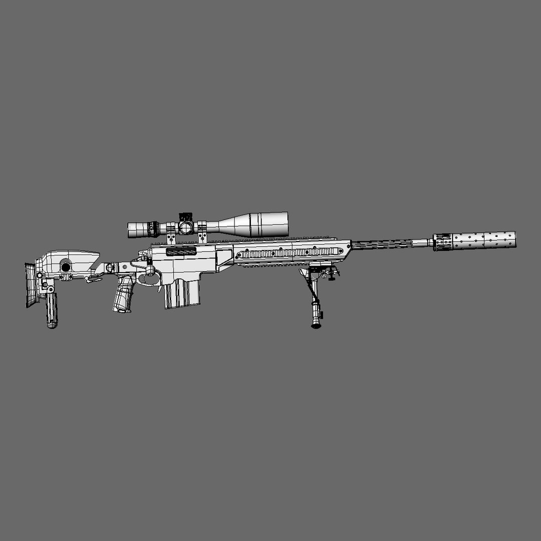 3d 50bmg Tac-50 Sniper Rifle