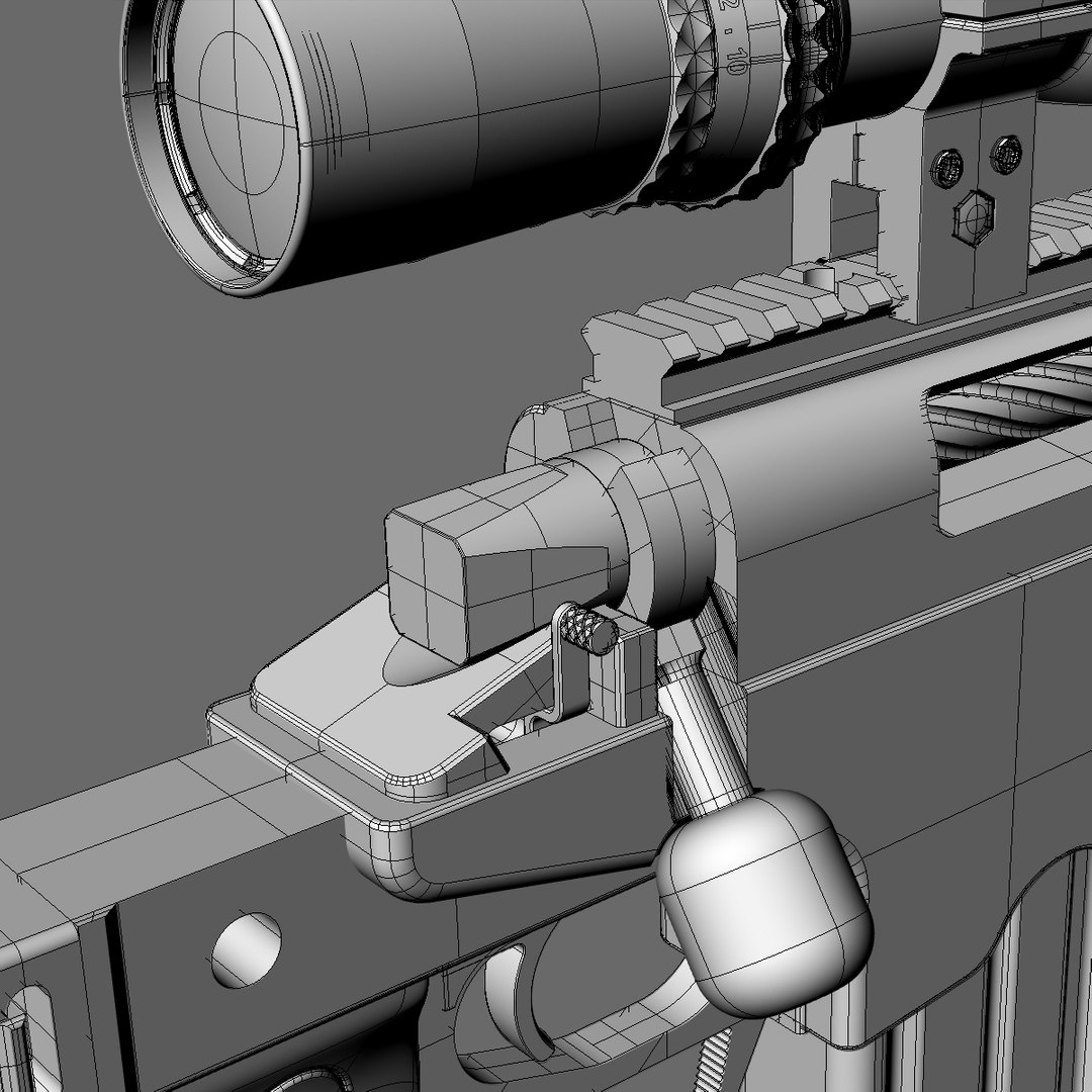 3d 50bmg Tac-50 Sniper Rifle