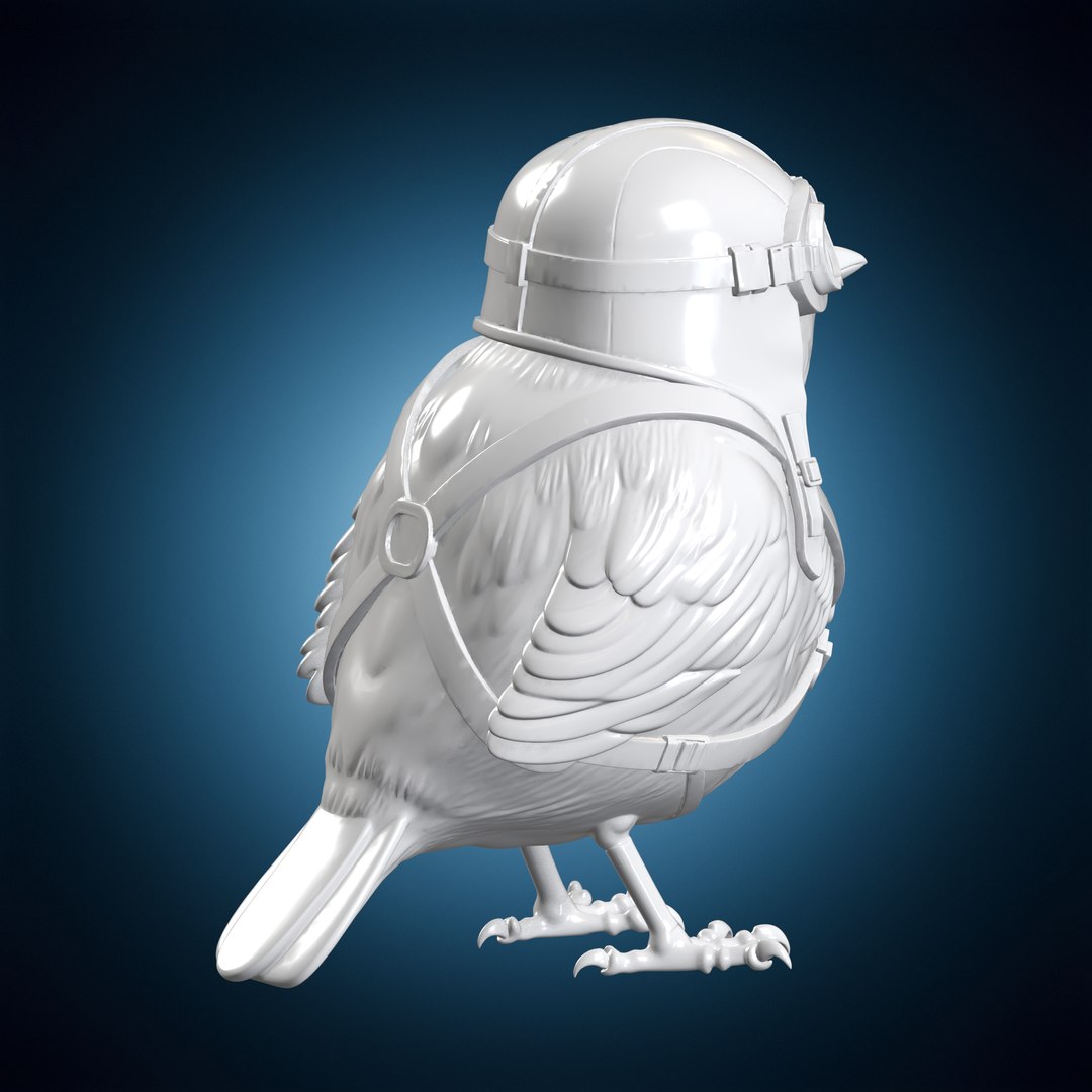Pilot Bird Character 3D Print Model 3D - TurboSquid 2573781