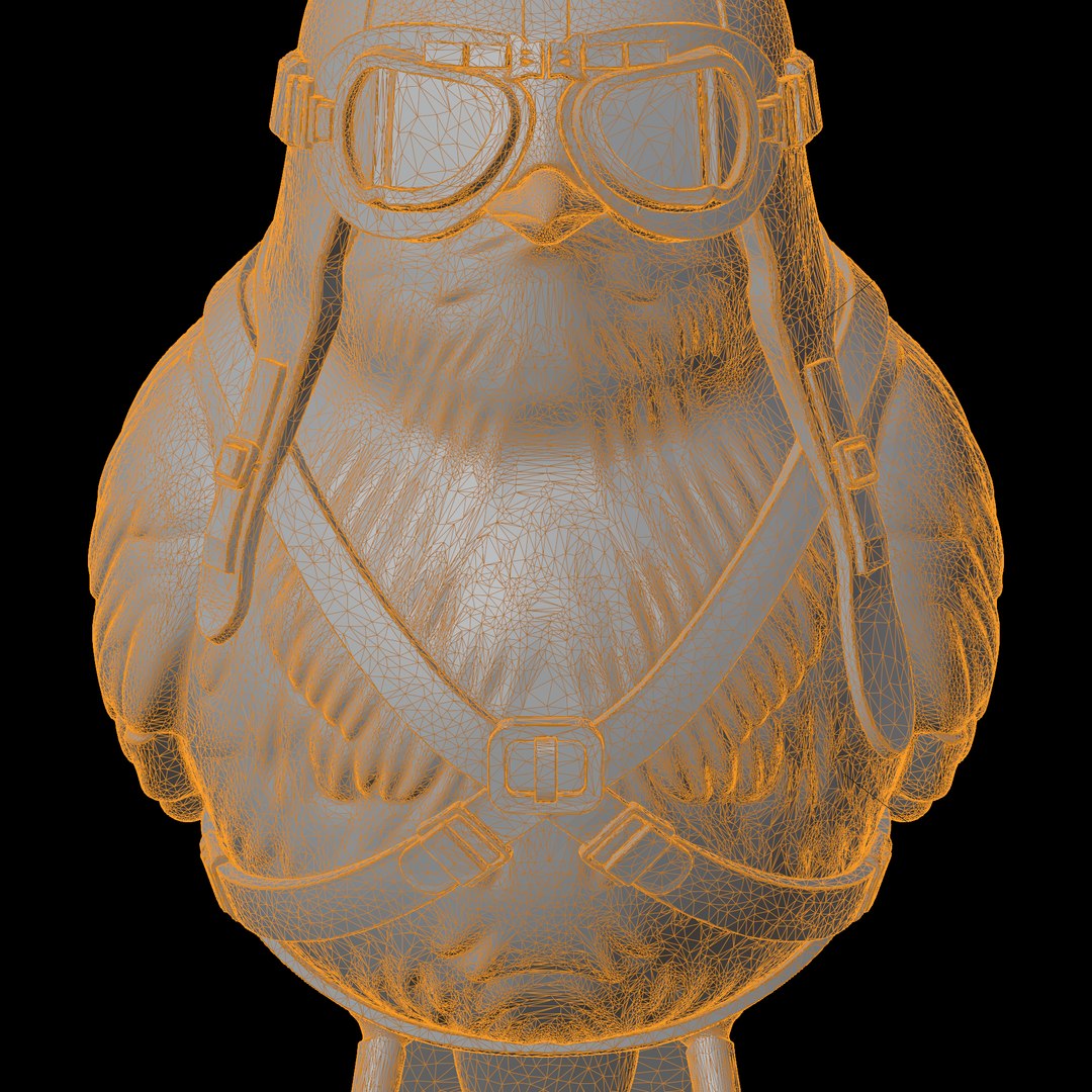 Pilot Bird Character 3D Print Model 3D - TurboSquid 2573781