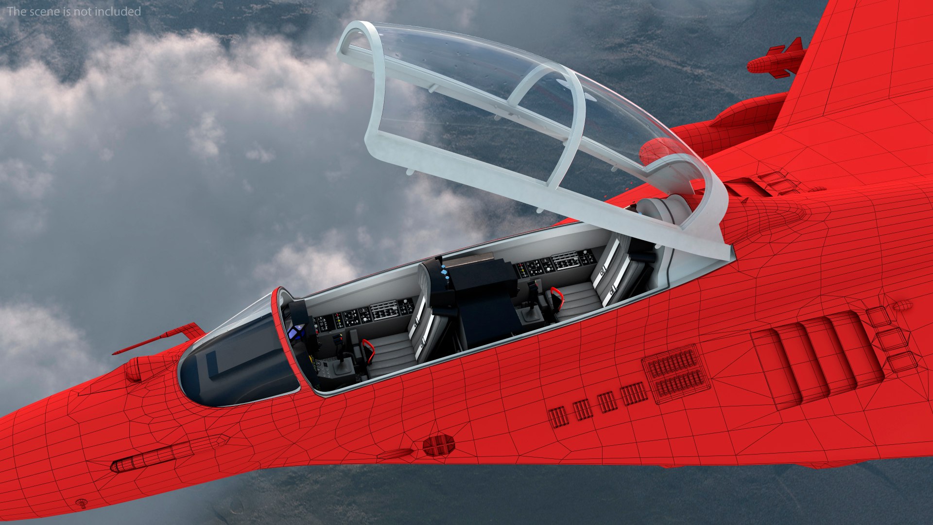 Fighter Aircraft Tandem Cockpit 3D - TurboSquid 1828087