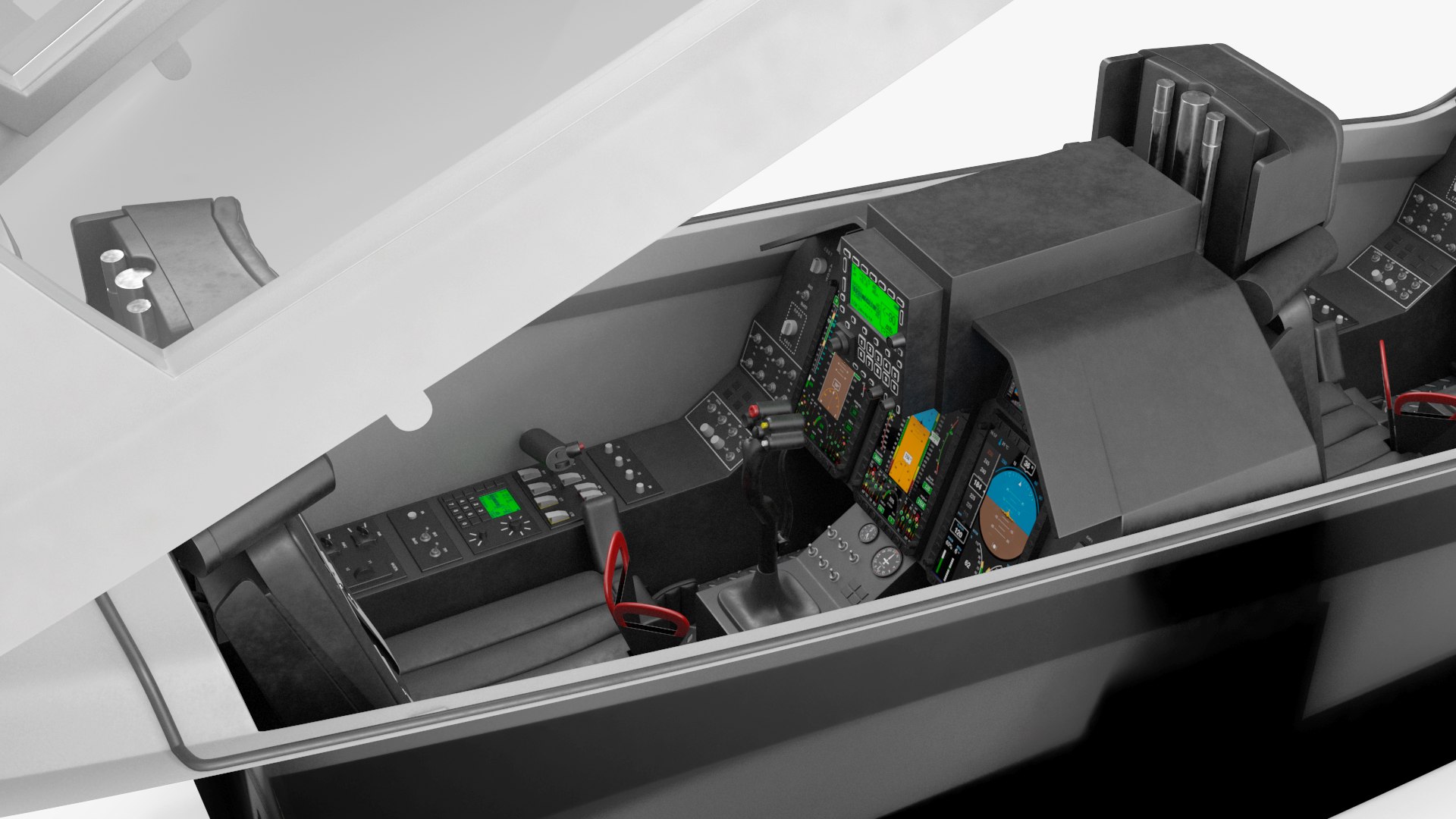 Fighter Aircraft Tandem Cockpit 3D - TurboSquid 1828087