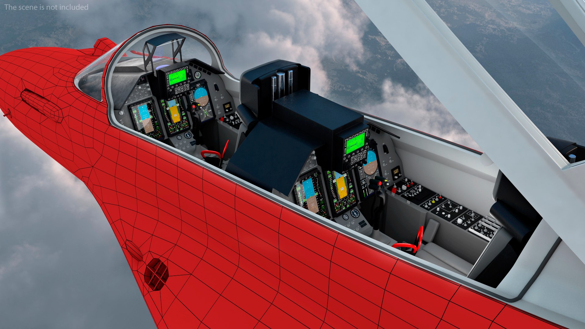 Fighter Aircraft Tandem Cockpit 3D - TurboSquid 1828087