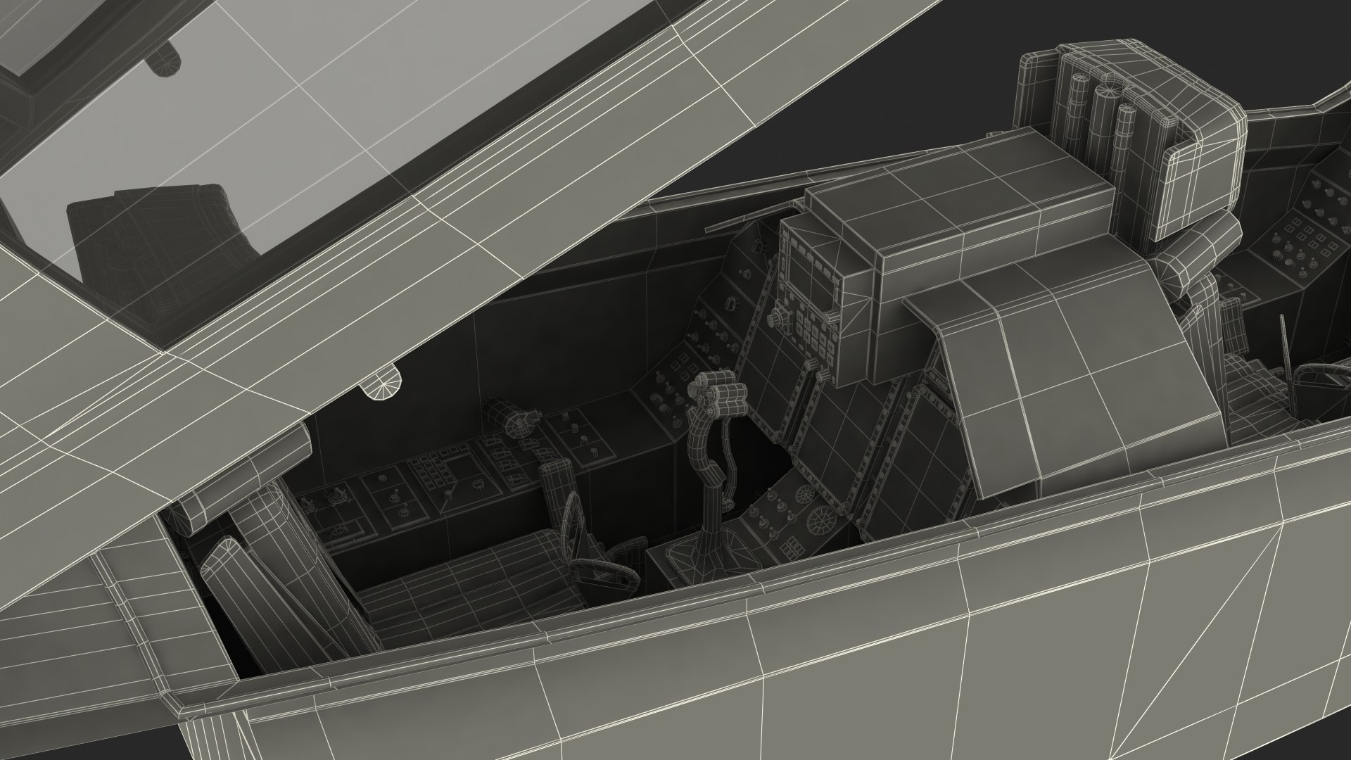 Fighter Aircraft Tandem Cockpit 3D - TurboSquid 1828087