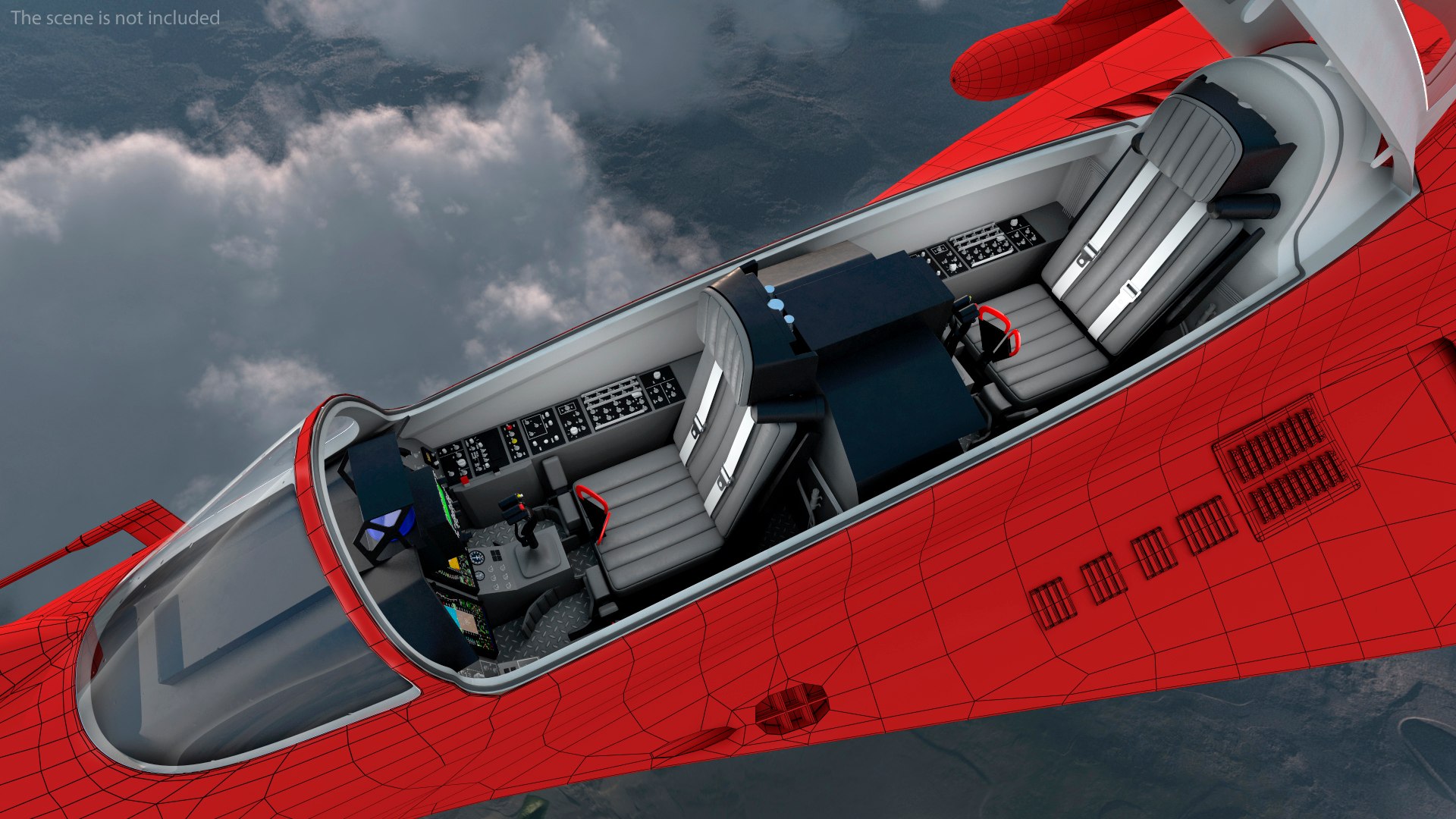 Fighter Aircraft Tandem Cockpit 3D - TurboSquid 1828087