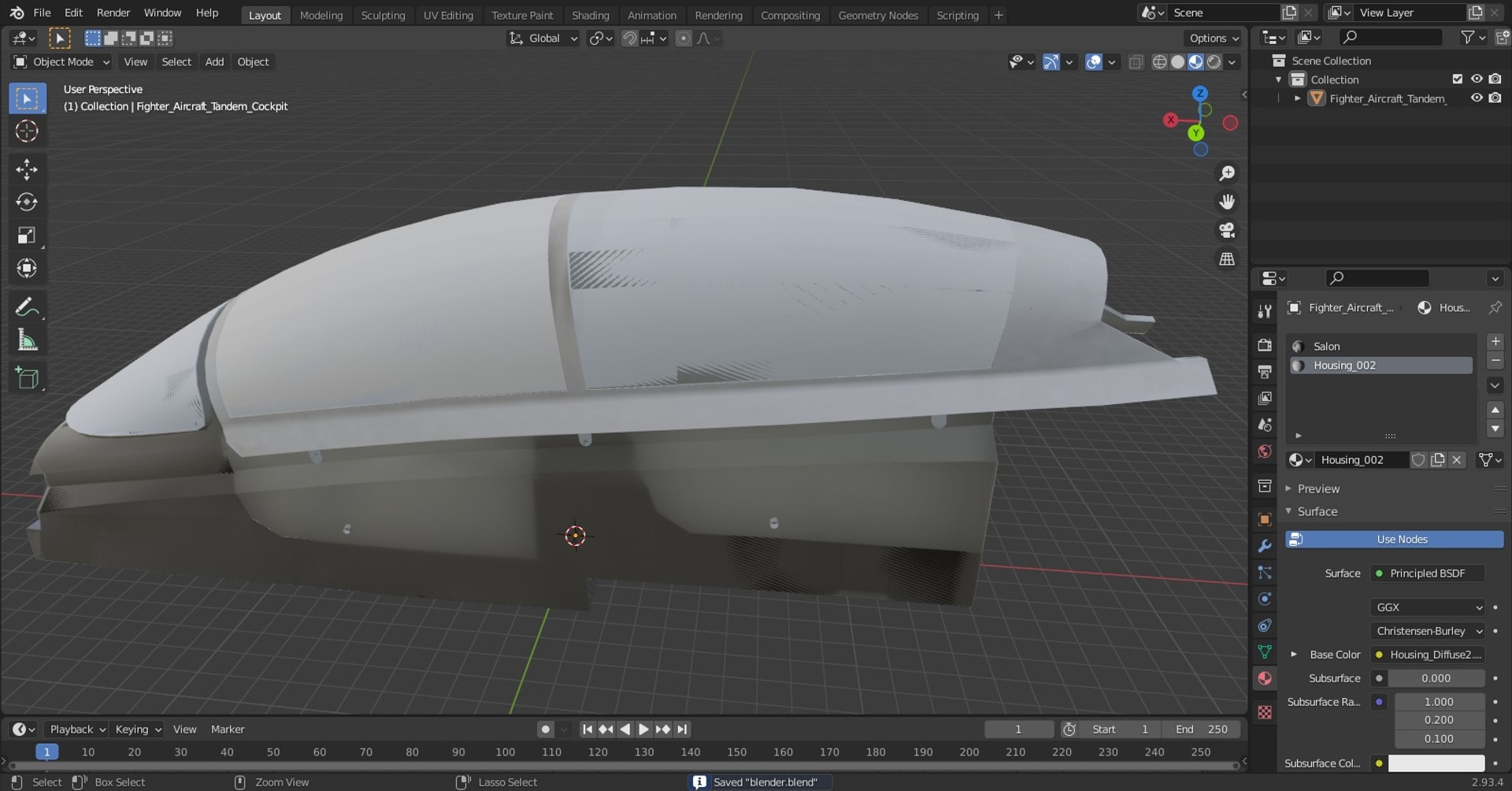 Fighter Aircraft Tandem Cockpit 3D - TurboSquid 1828087