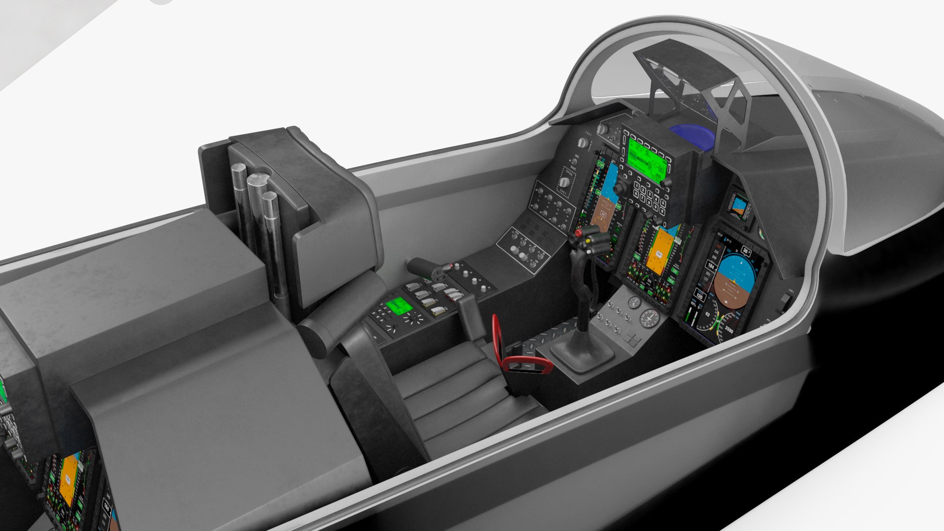 Fighter Aircraft Tandem Cockpit 3D - TurboSquid 1828087
