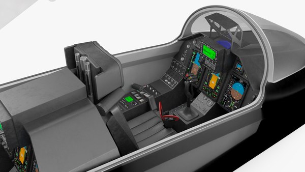 Fighter Aircraft Tandem Cockpit 3D - TurboSquid 1828087