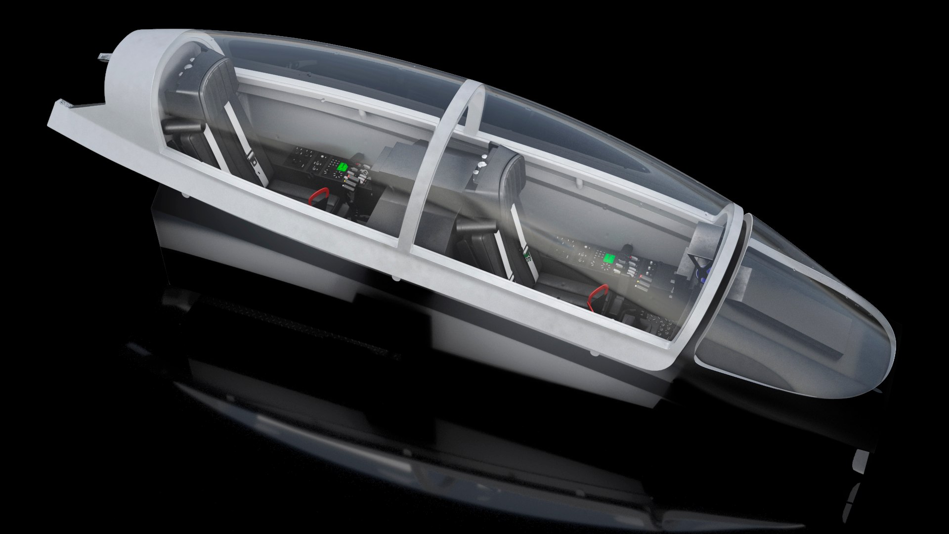 Fighter Aircraft Tandem Cockpit 3D - TurboSquid 1828087