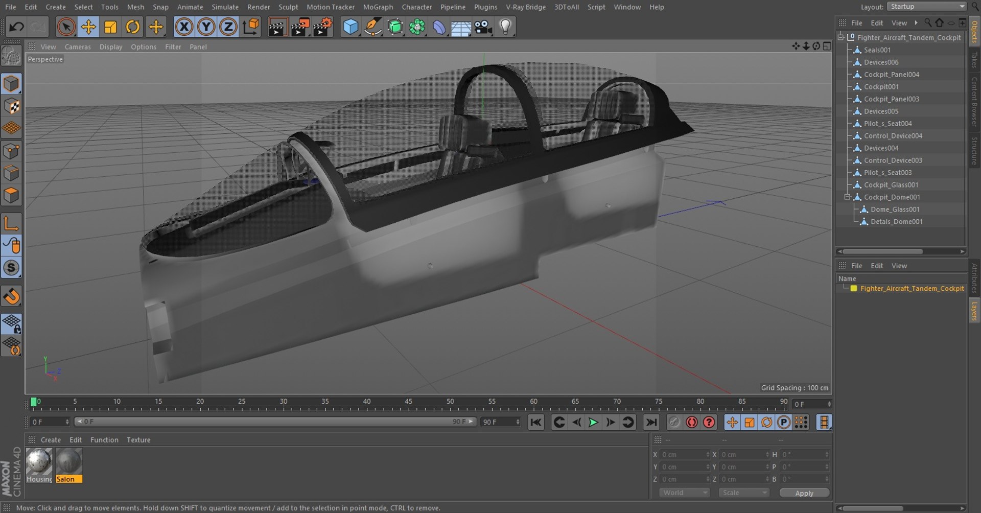 Fighter Aircraft Tandem Cockpit 3D - TurboSquid 1828087