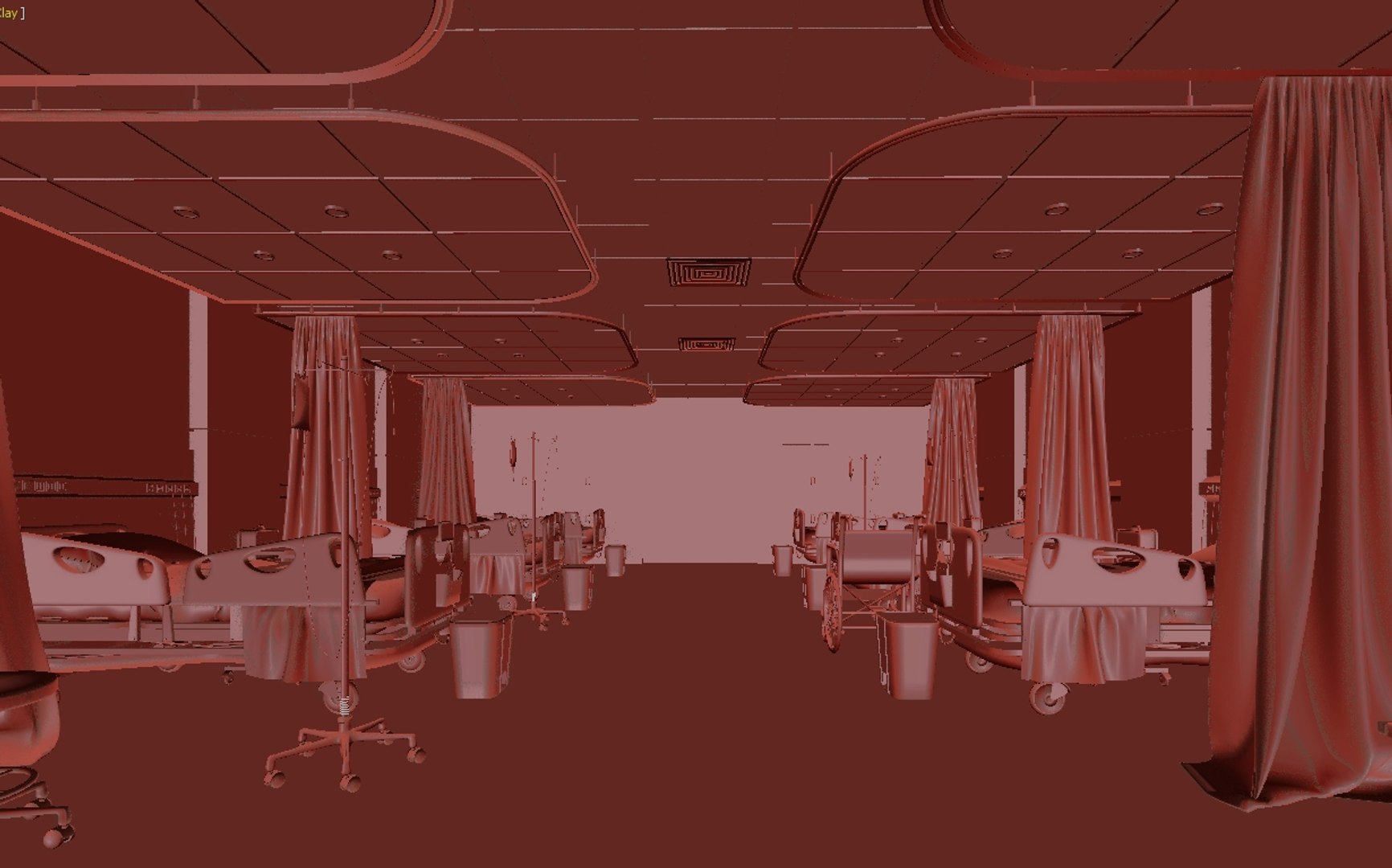 3D emergency ward interior hospital - TurboSquid 1590576